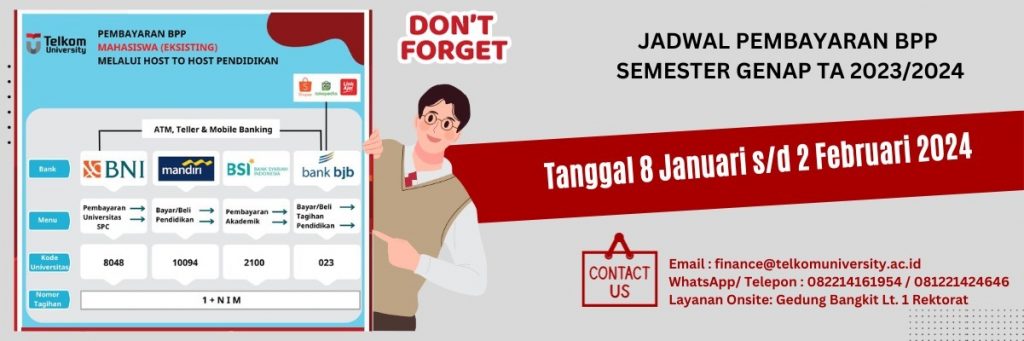 Tata Cara Pembayaran Semester Genap 2023/2024 | Bagian Standar dan Layanan Akademik